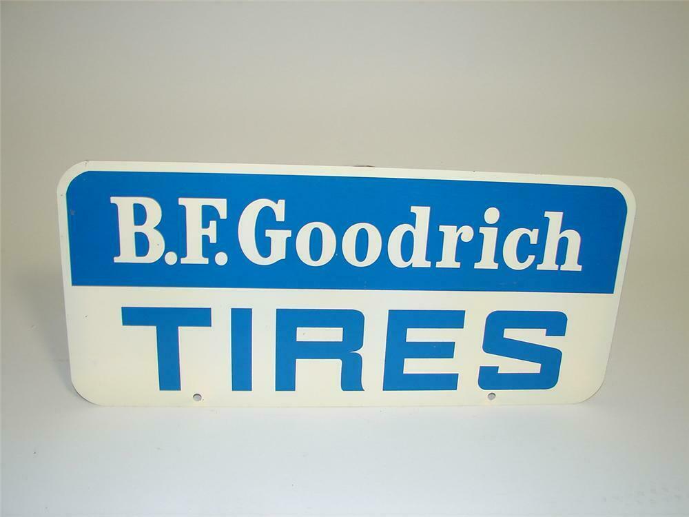 Small 1950s B.F. Goodrich Tires (blue/white) tin sign.