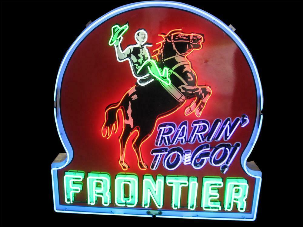 Museum quality 1940s Frontier 'Rarin To Go' Gasoline single-s