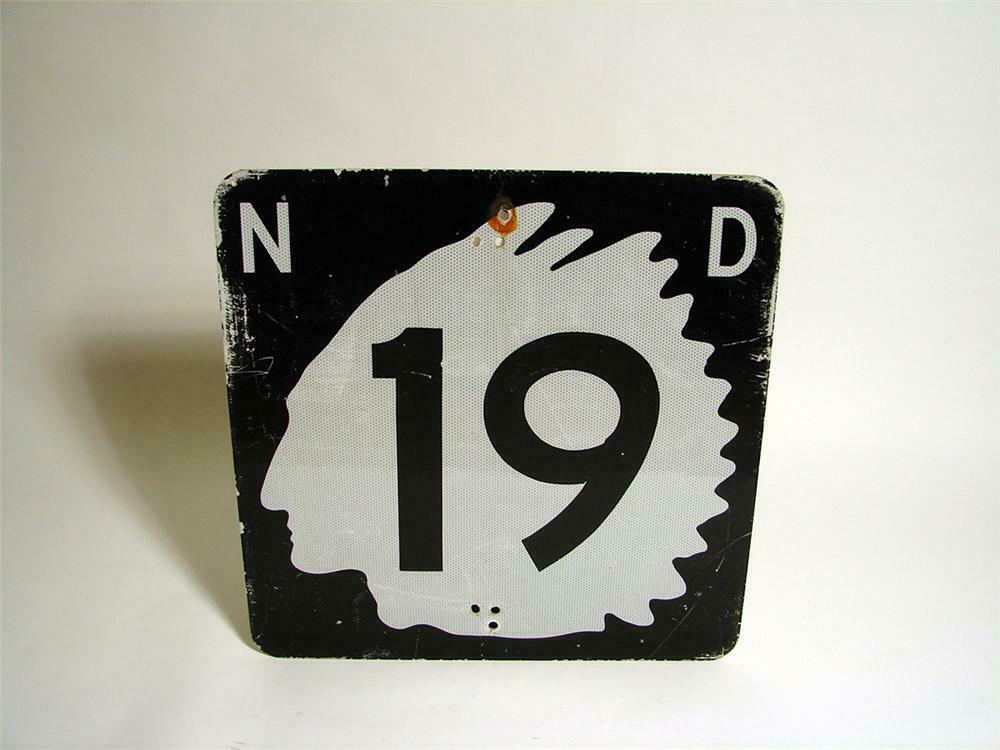 Very collectible 1960s North Dakota Highway 19 road sign with