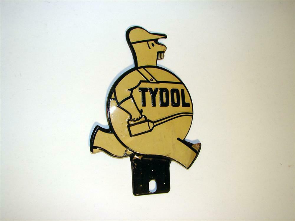 Cleverly designed N.O.S. 1930s Tydol Motor Oil license plate