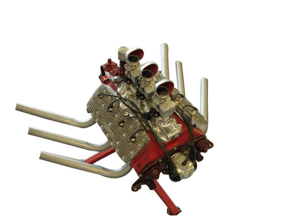 Smokin display/mock-up engine block with real Offenhauser fla