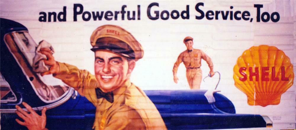 Fabulous N.O.S. 1950s Shell Oil service stations roadside bil