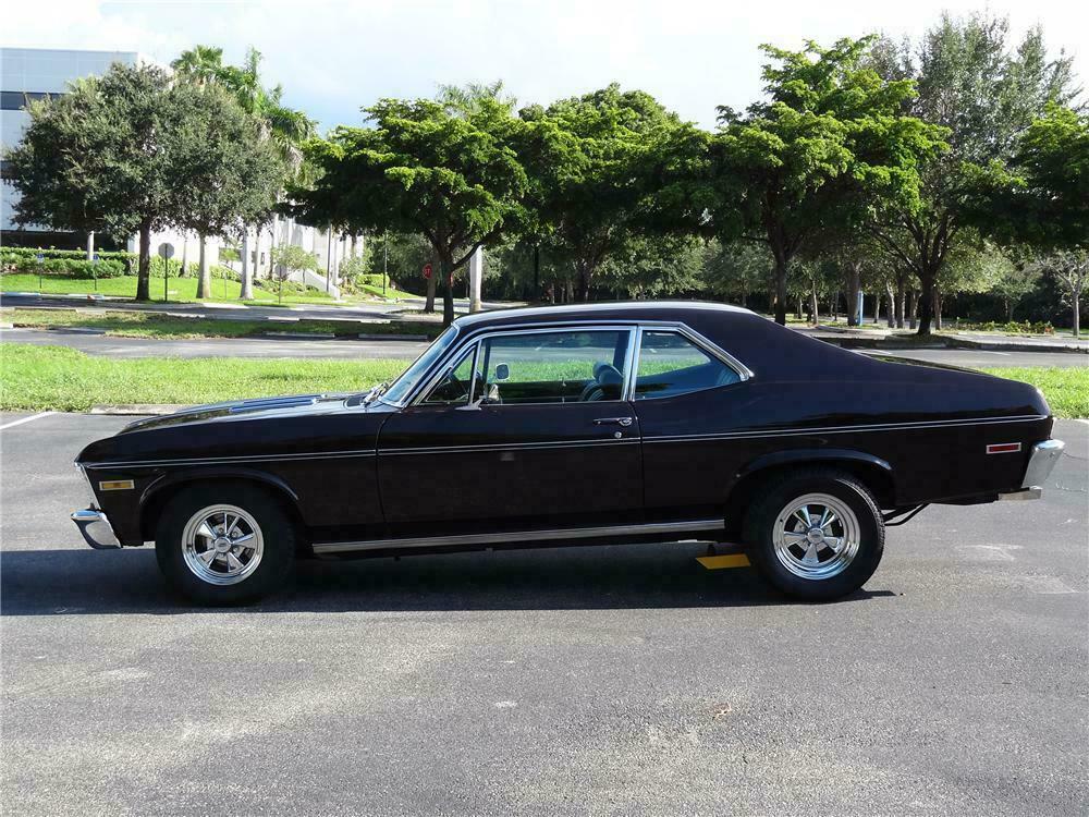 1972 CHEVROLET NOVA CUSTOM 2 DOOR COUPE - Side Profile - 113412