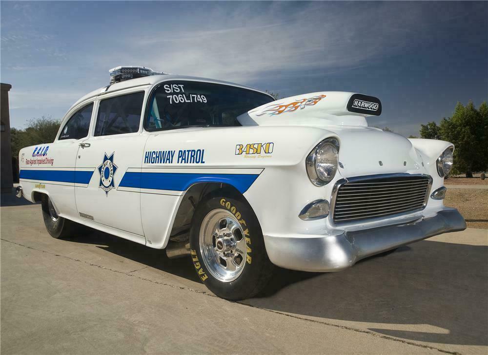 1955 CHEVROLET 150 CUSTOM 2 DOOR COUPE DRAG CAR - Front 3/4 - 116272