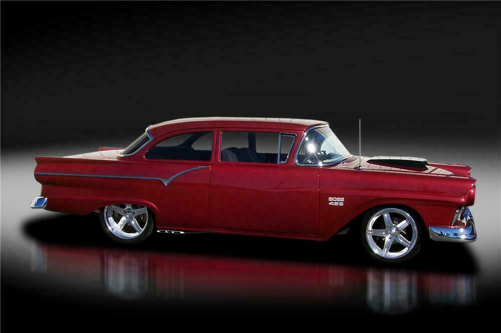1957 FORD BUSINESS CUSTOM COUPE - Side Profile - 125324