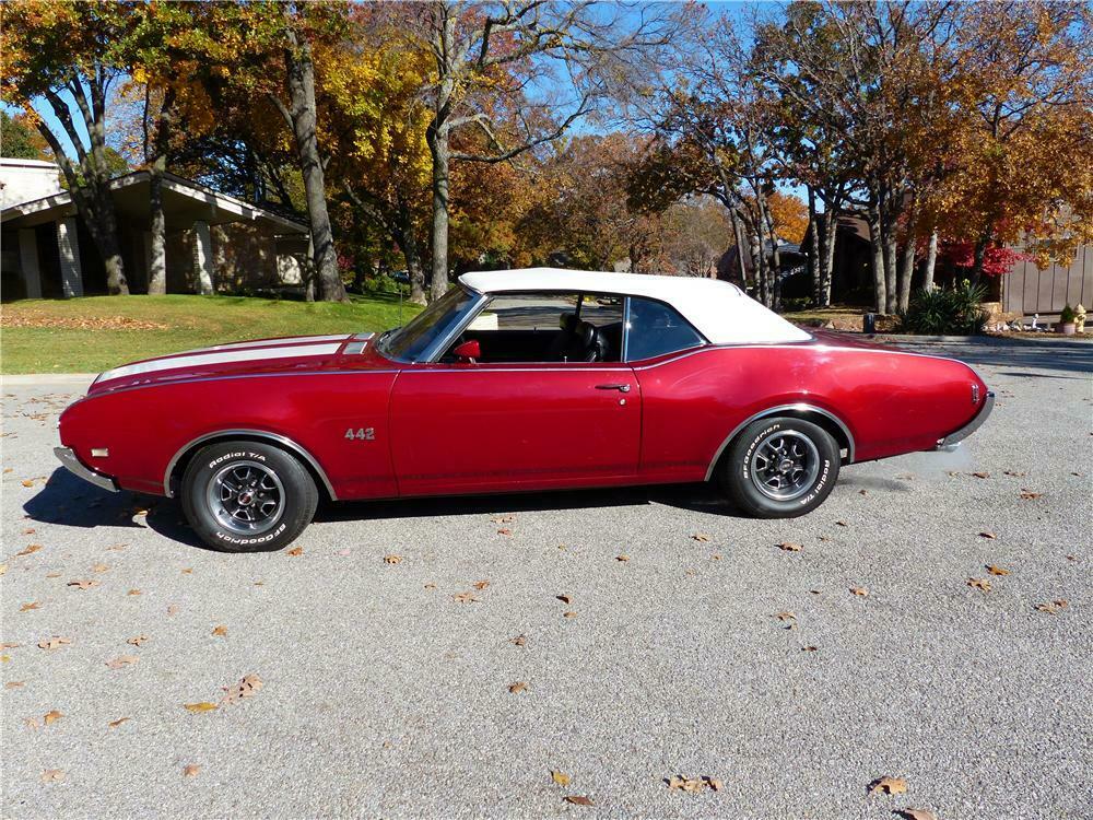 1969 OLDSMOBILE 442 CONVERTIBLE - Side Profile - 161587