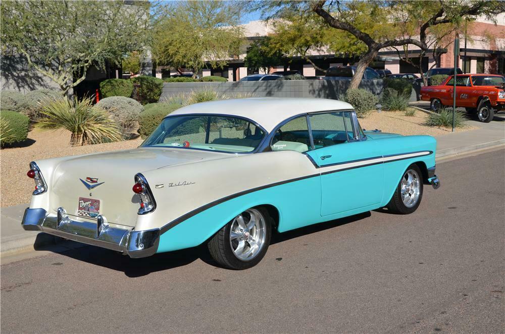 1956 CHEVROLET BEL AIR 2 DOOR HARDTOP - Rear 3/4 - 170366