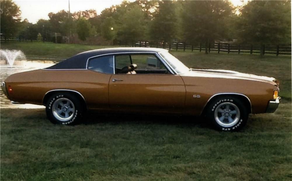 1972 CHEVROLET CHEVELLE MALIBU SS 2 DOOR COUPE - Side Profile - 177256
