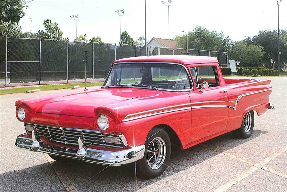 1957 FORD RANCHERO CUSTOM PICKUP - Front 3/4 - 177261