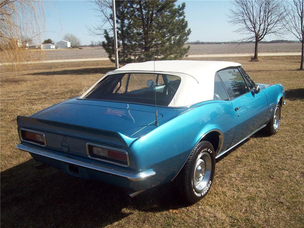 1967 CHEVROLET CAMARO CONVERTIBLE - Rear 3/4 - 177508