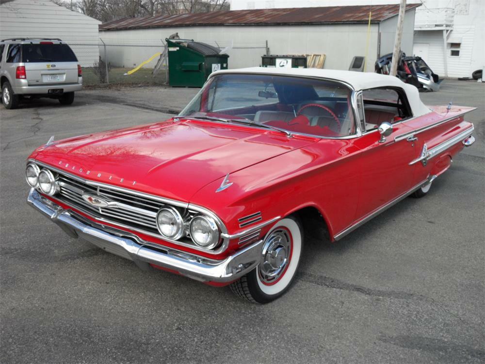 1960 CHEVROLET IMPALA CONVERTIBLE - Front 3/4 - 180807