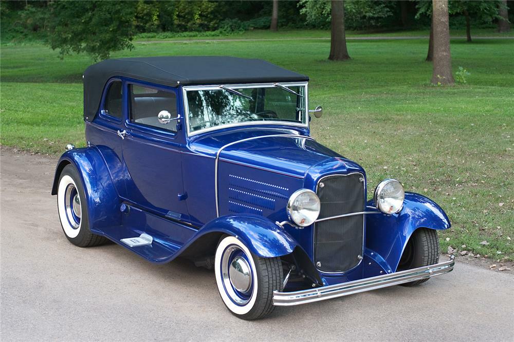 1931 FORD MODEL A 400 CUSTOM CONVERTIBLE SEDAN - Front 3/4 - 181829