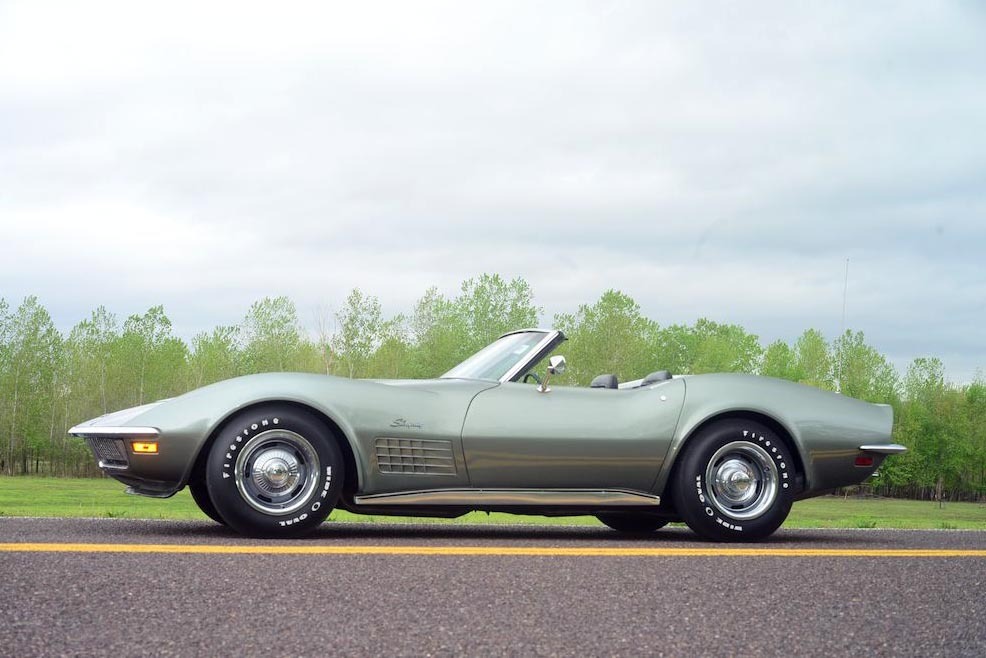 1971 CHEVROLET CORVETTE CONVERTIBLE - Side Profile - 182590