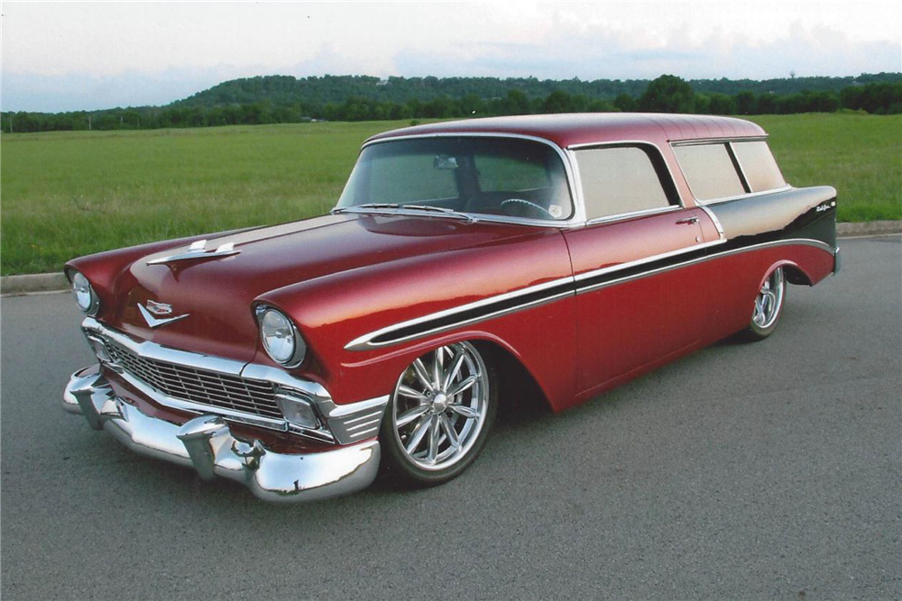 1956 CHEVROLET NOMAD CUSTOM WAGON - Front 3/4 - 189005