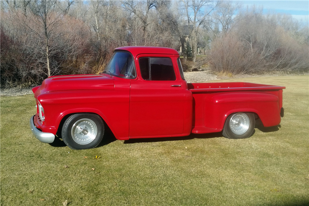 1957 CHEVROLET 1500 CUSTOM PICKUP - Side Profile - 201182