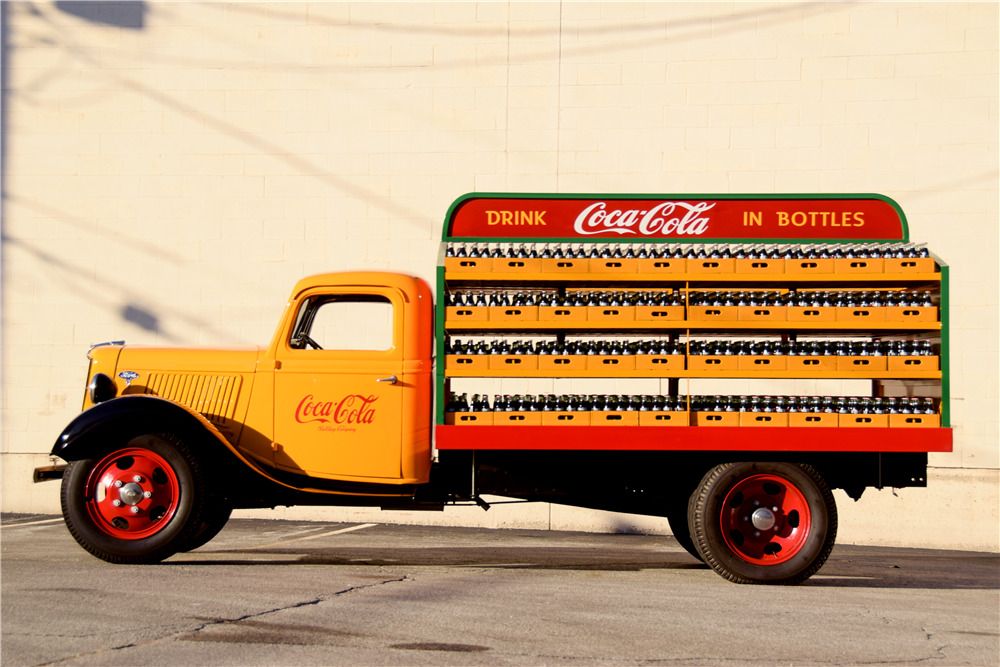 1936 FORD MODEL 51 COCA-COLA TRUCK - Side Profile - 201305