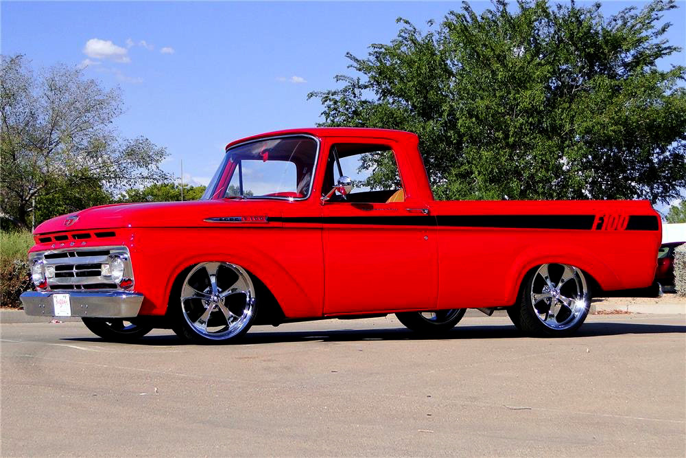 1962 FORD F-100 CUSTOM PICKUP - Front 3/4 - 210810