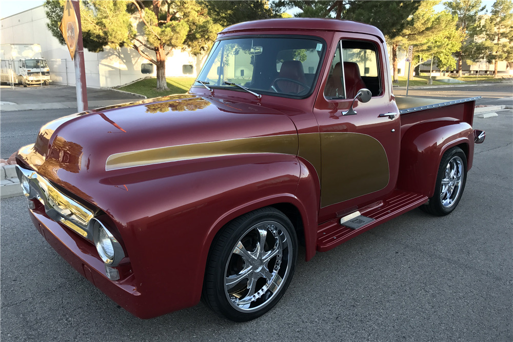 1954 FORD F-100 CUSTOM PICKUP - Front 3/4 - 211012