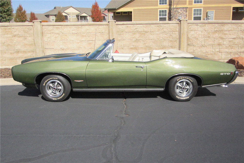 1968 PONTIAC GTO CONVERTIBLE - Side Profile - 212192