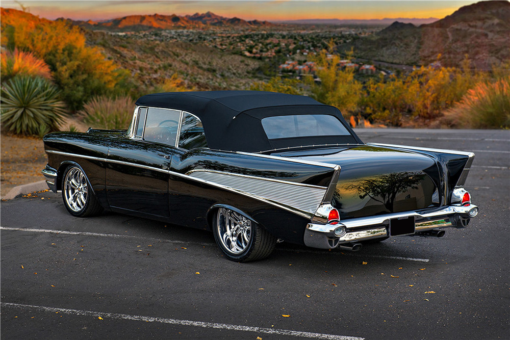 1957 CHEVROLET BEL AIR CUSTOM CONVERTIBLE - Side Profile - 213518