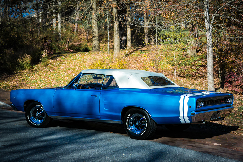 1968 DODGE CORONET CONVERTIBLE - Rear 3/4 - 213736