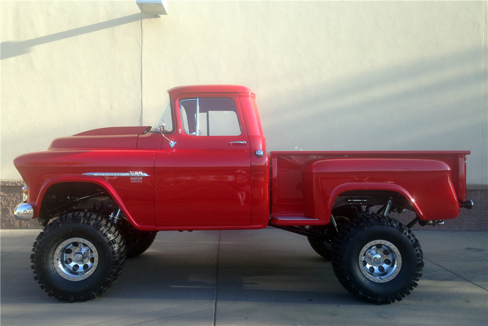 1957 CHEVROLET 3100 4X4 CUSTOM PICKUP - Side Profile - 216002