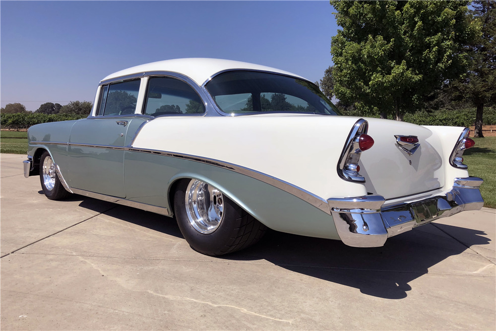 1956 CHEVROLET 210 2-DOOR POST - Rear 3/4 - 221792