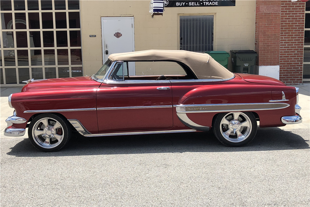 1954 CHEVROLET BEL AIR CUSTOM CONVERTIBLE - Side Profile - 221927