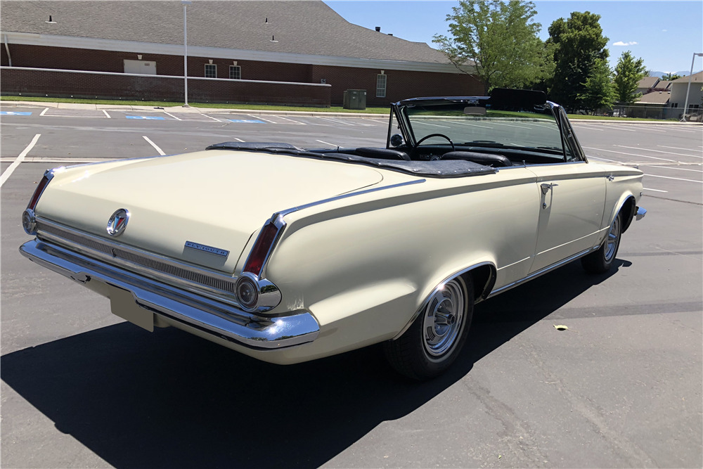 1965 PLYMOUTH VALIANT SIGNET CONVERTIBLE - Rear 3/4 - 222146