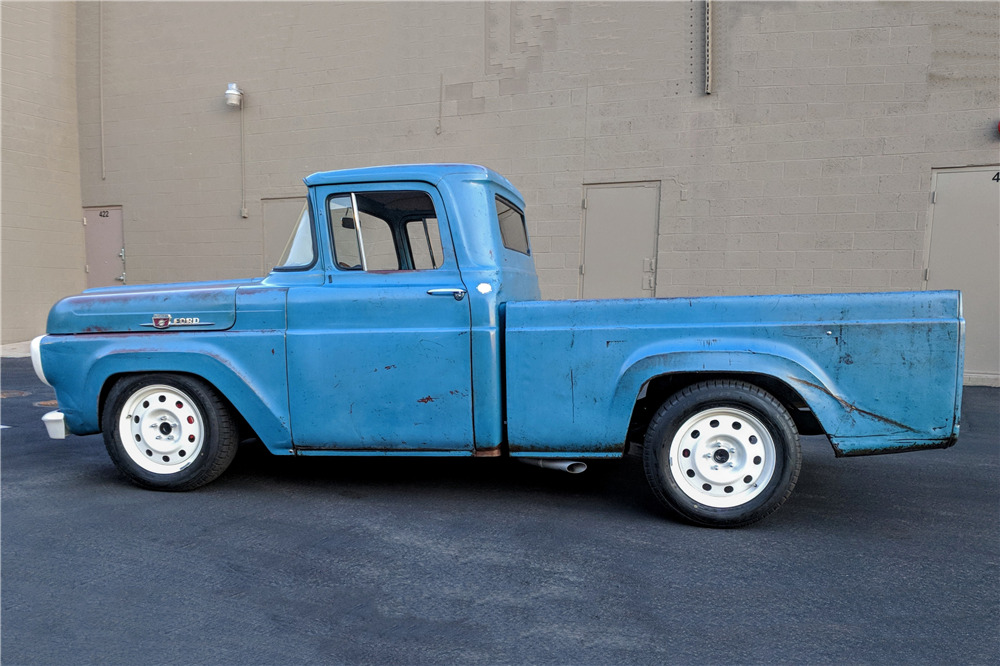 1959 FORD F-100 CUSTOM PICKUP - Side Profile - 222359