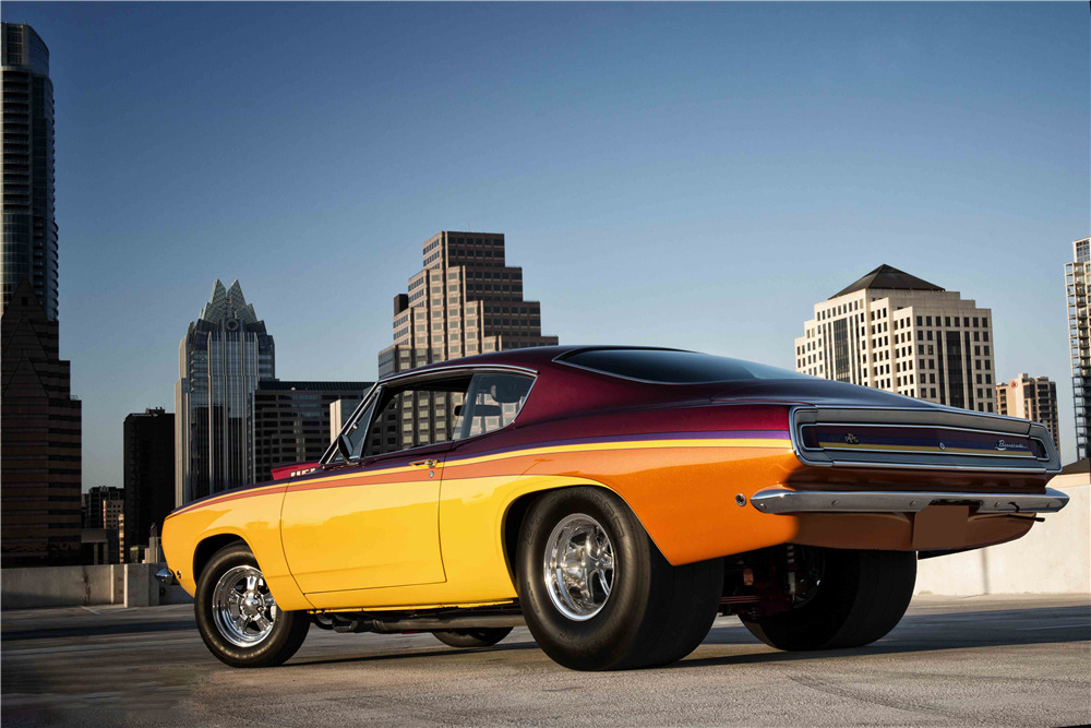 1968 PLYMOUTH BARRACUDA CUSTOM COUPE - Rear 3/4 - 224739