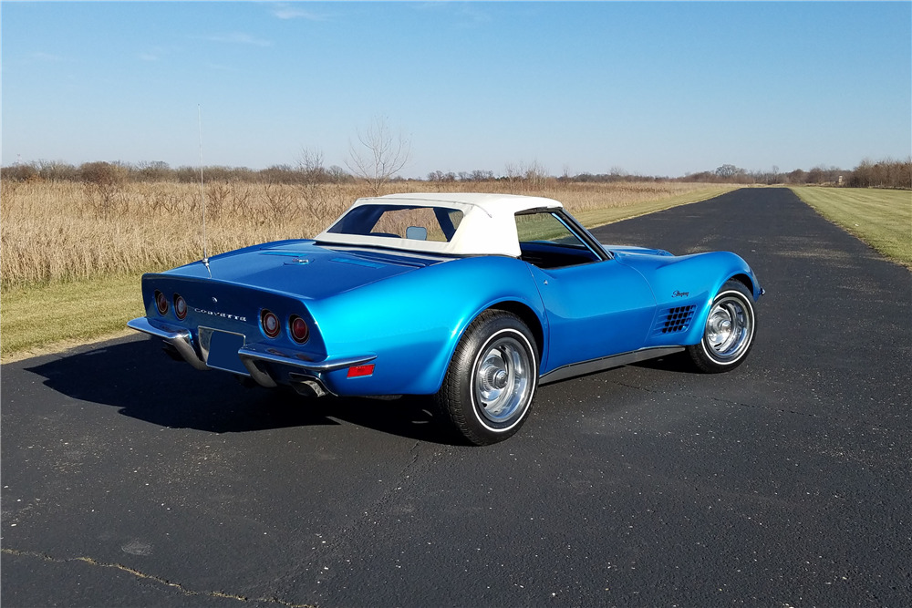 1970 CHEVROLET CORVETTE 454/390 CONVERTIBLE - Rear 3/4 - 224743