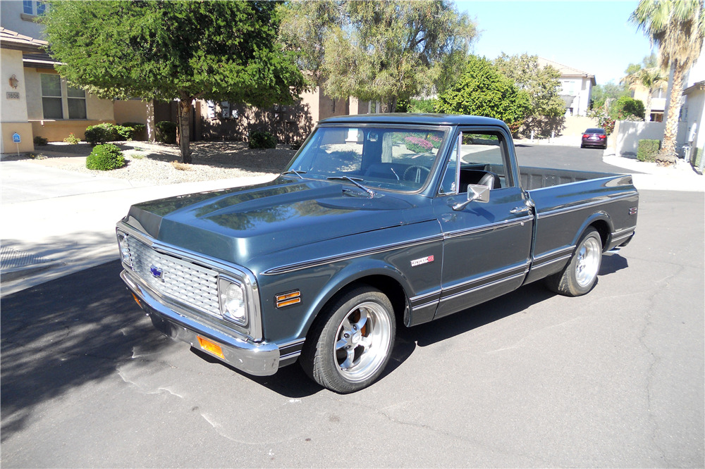 1971 CHEVROLET C10 CUSTOM PICKUP - Front 3/4 - 225038