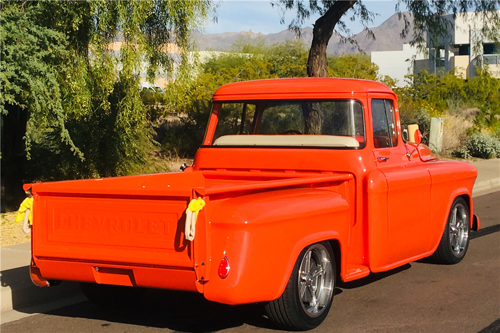 1955 CHEVROLET 3200 CUSTOM PICKUP - Rear 3/4 - 225103