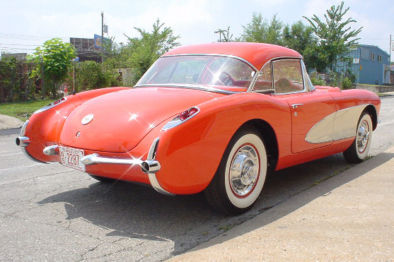 1957 CHEVROLET CORVETTE HARDTOP - Rear 3/4 - 24372