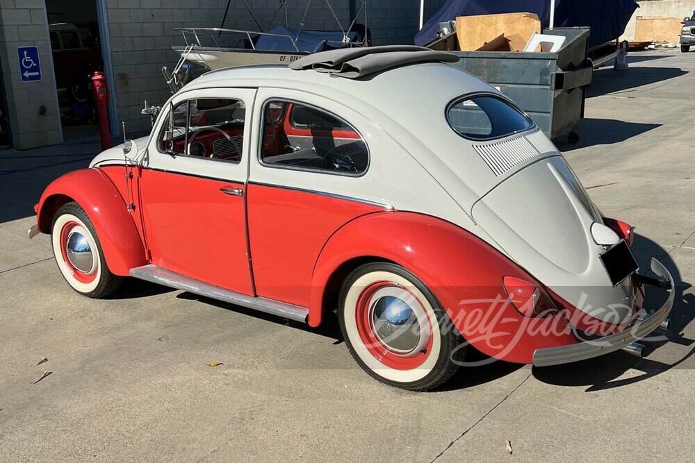 1957 VOLKSWAGEN BEETLE SLIDING RAGTOP - Rear 3/4 - 252592