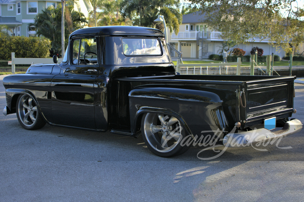 1959 CHEVROLET APACHE CUSTOM SHORT BED PICKUP - Rear 3/4 - 256906
