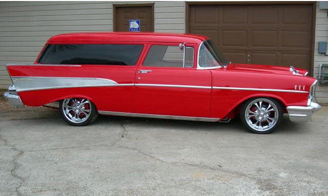 1957 CHEVROLET BEL AIR CUSTOM SEDAN DELIVERY WAGON - Side Profile - 39787