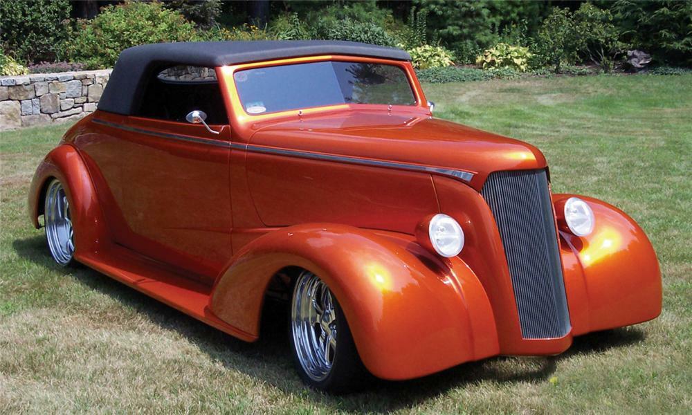 1937 CHEVROLET CABRIOLET CUSTOM CONVERTIBLE - Front 3/4 - 39941
