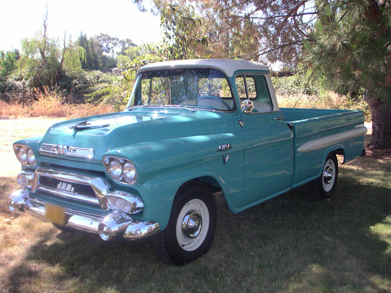 1958 GMC 150 FLEETSIDE LONG BED - Front 3/4 - 43811