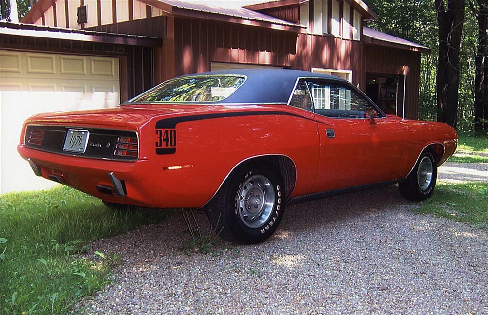 1970 PLYMOUTH CUDA 2 DOOR HARDTOP - Rear 3/4 - 43822