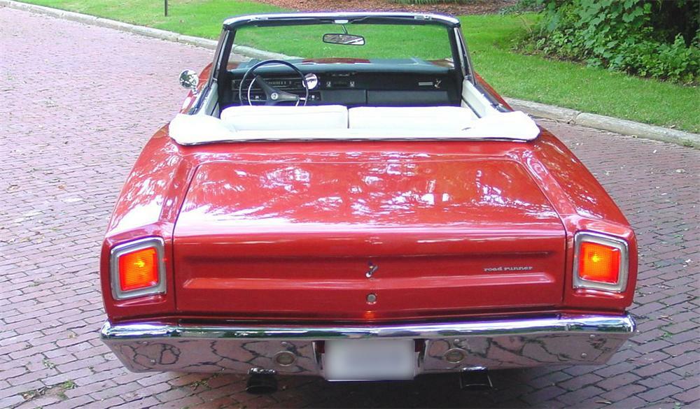 1969 PLYMOUTH ROAD RUNNER CONVERTIBLE - Rear 3/4 - 44569