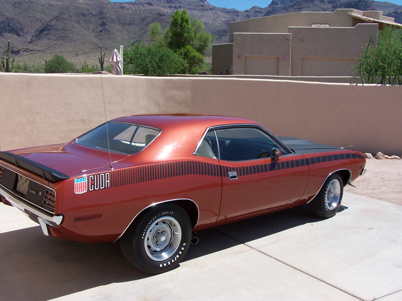 1970 PLYMOUTH CUDA AAR COUPE - Rear 3/4 - 44570