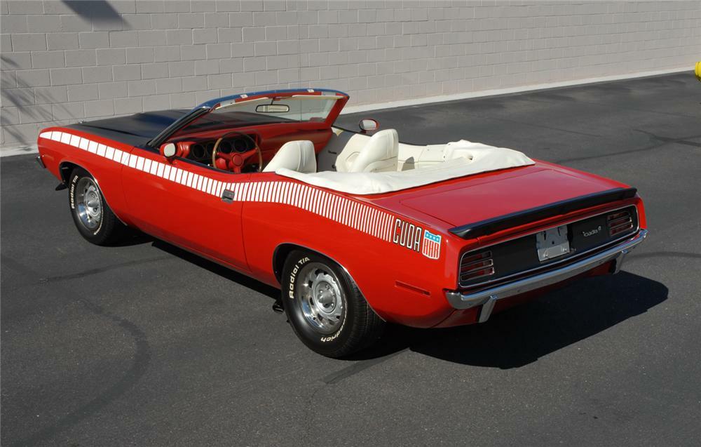 1970 PLYMOUTH CUDA AAR CONVERTIBLE RE-CREATION - Rear 3/4 - 45292