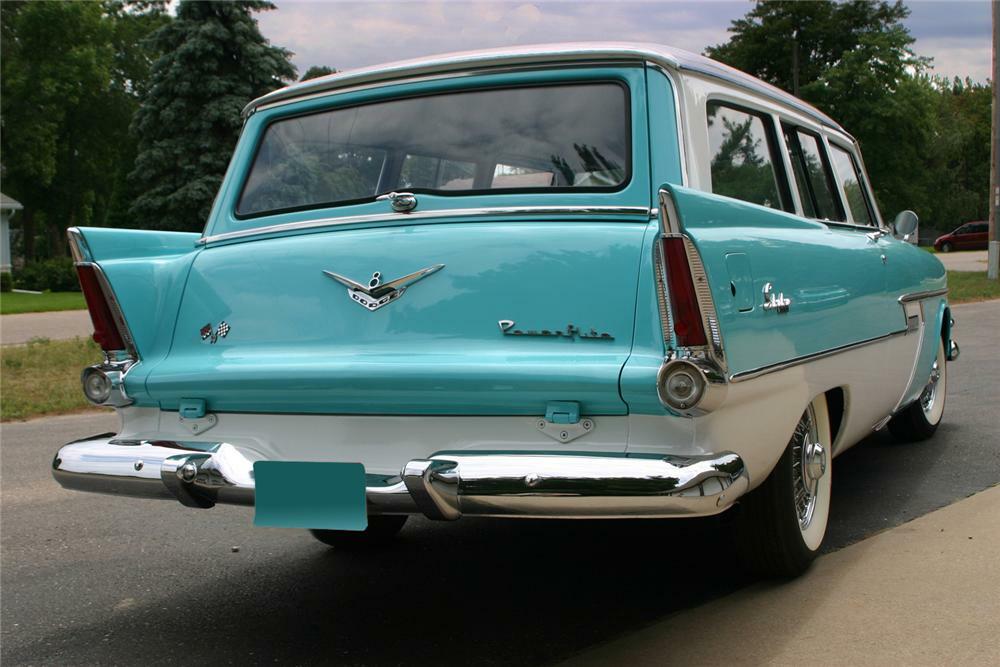 1956 DODGE 2 DOOR WAGON - Rear 3/4 - 60698