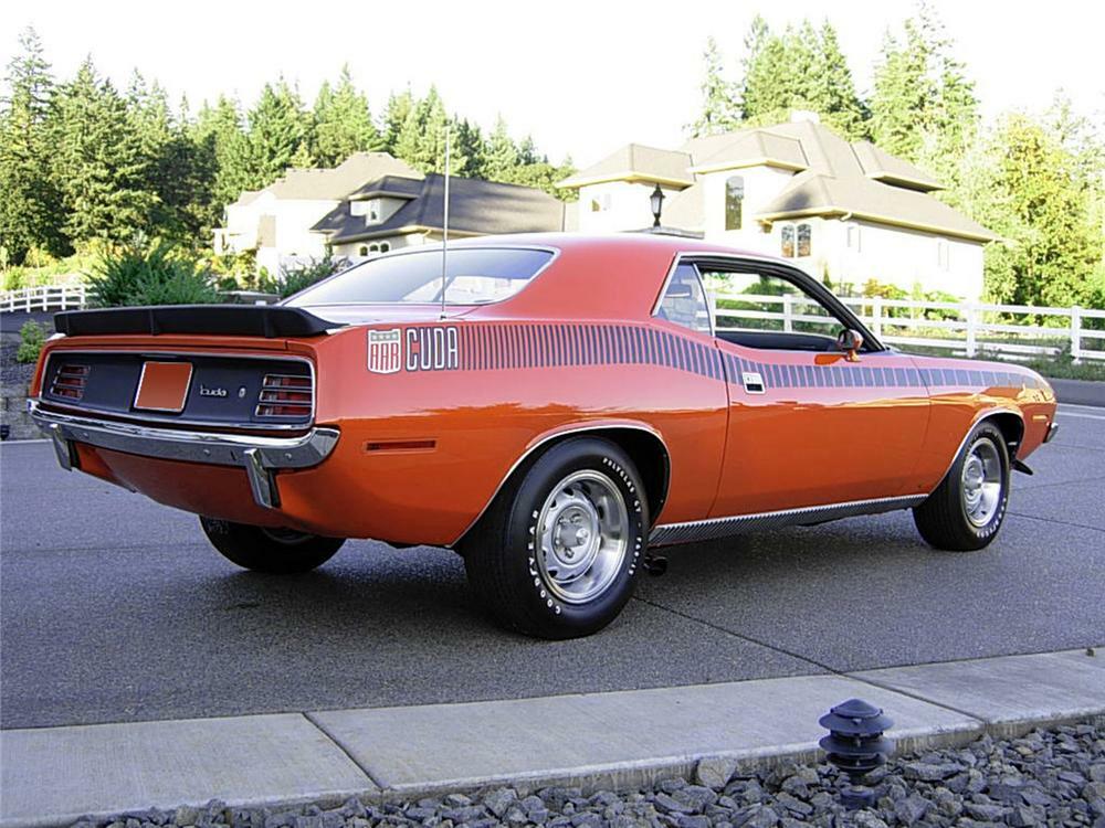 1970 PLYMOUTH CUDA AAR 2 DOOR HARDTOP - Rear 3/4 - 60937