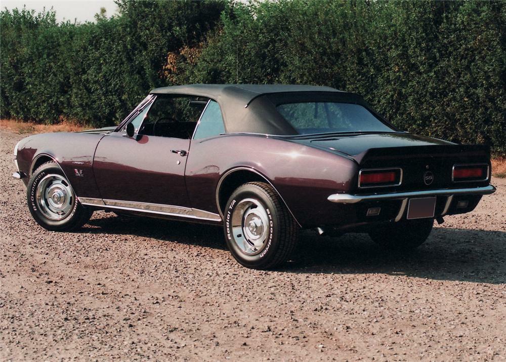 1967 CHEVROLET CAMARO RS/SS CONVERTIBLE - Rear 3/4 - 61018