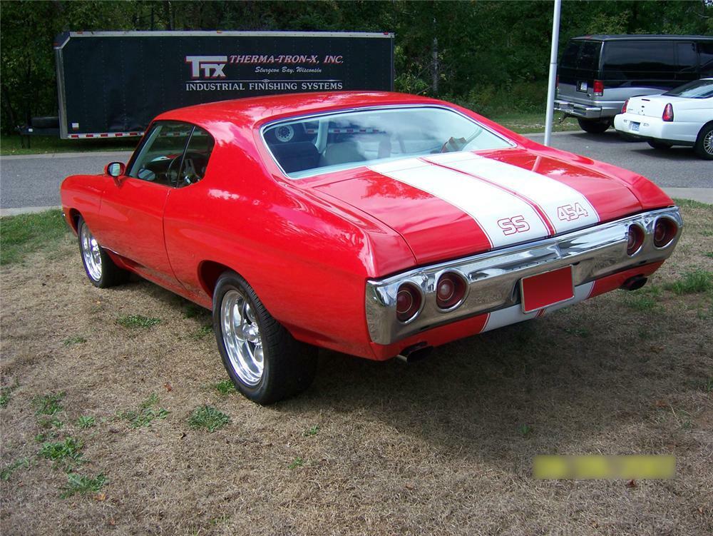 1971 CHEVROLET CHEVELLE CUSTOM 2 DOOR HARDTOP - Rear 3/4 - 61254