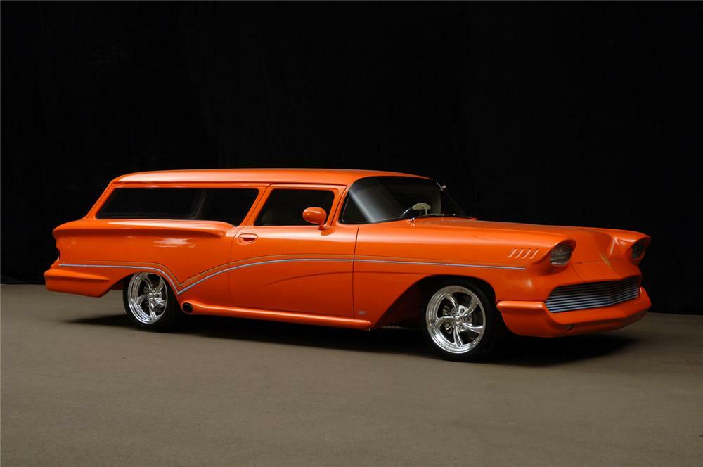 1958 CHEVROLET CUSTOM 2 DOOR STATION WAGON - Front 3/4 - 61952