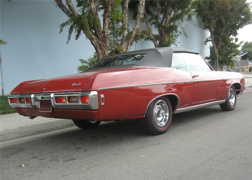 1969 CHEVROLET IMPALA 2 DOOR CONVERTIBLE - Rear 3/4 - 65786